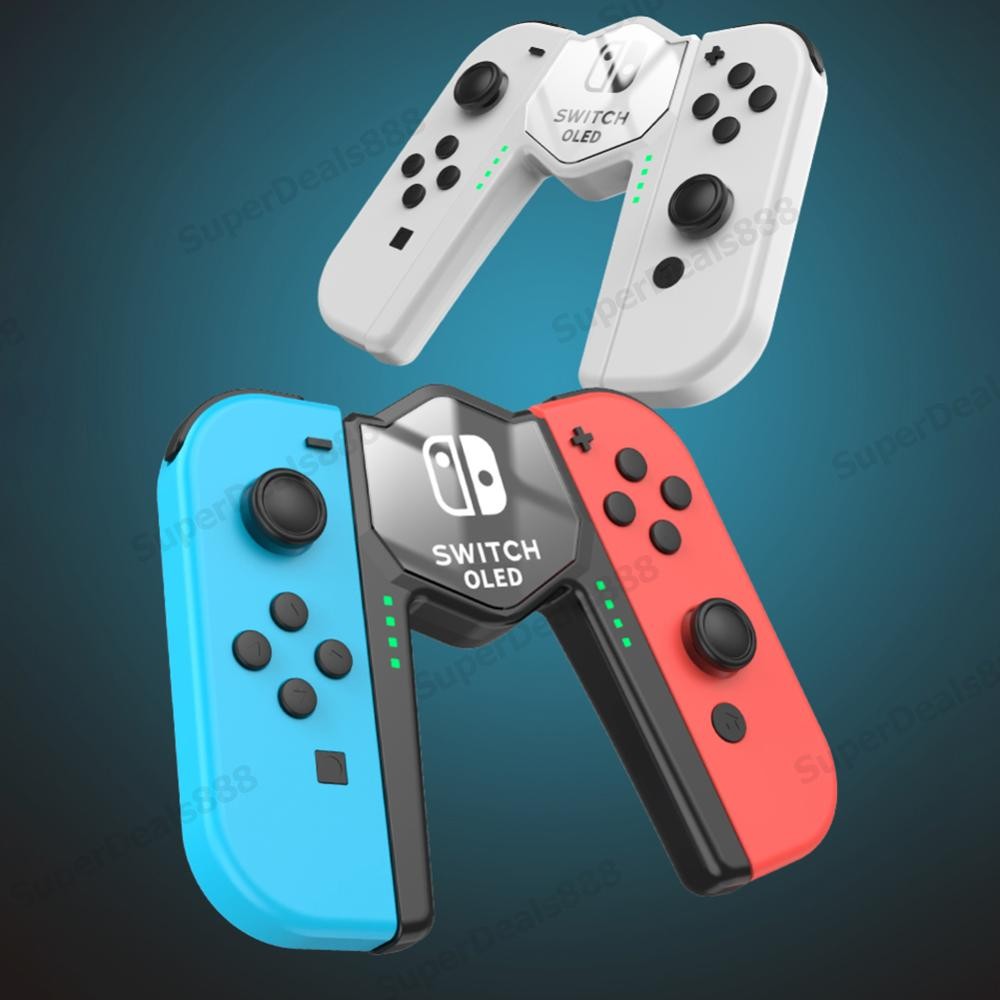 แท่นชาร์จ Grip สําหรับสวิตช์/สวิตช์ OLED Joy-con Handle Type-C Gamepad ...