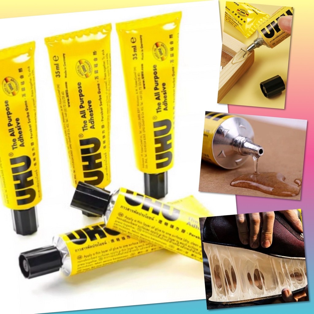 💖 กาว UHU กาวใส glue ยึดติด ซ่อม DIY งานฝีมือ ซ่อมรองเท้า อเนกประสงค์ ...