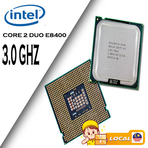 โปรเซสเซอร์ Intel Core 2 Duo 3.0Ghz E8400 LGA775 1366Mhz FSB พร้อมฟรีเทอร์มอลเพสต์ (รีฟาร์บ/มือ ...