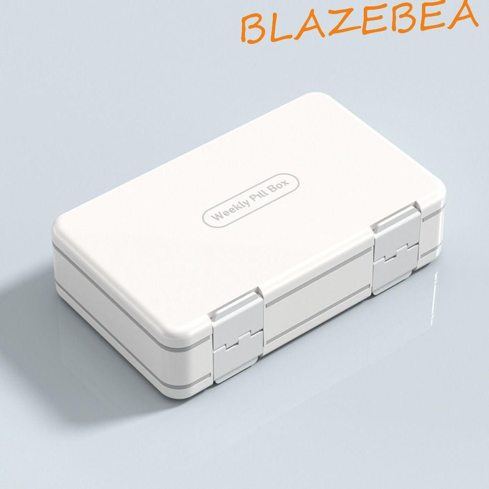 BLAZEBEA 24 กริดรายสัปดาห์ Pill Organizer, 7 วันที่ถอดออกได้ Pill Organizer กล่อง, Travel Pill ...