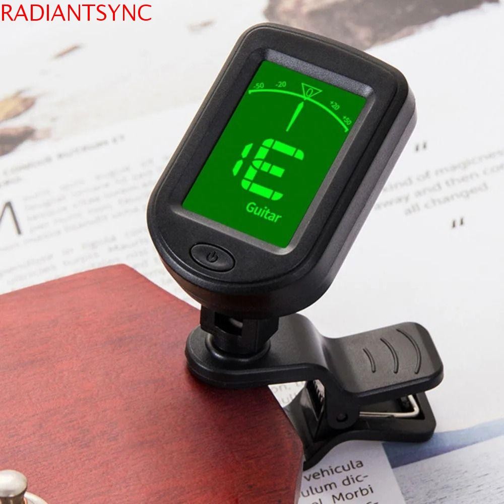 RADIANTSYNC จูนเนอร์กีตาร์, คลิปบน Mini String Instruments, หน้าจอ 360o หน้าจอ LCD แบบพกพา ...