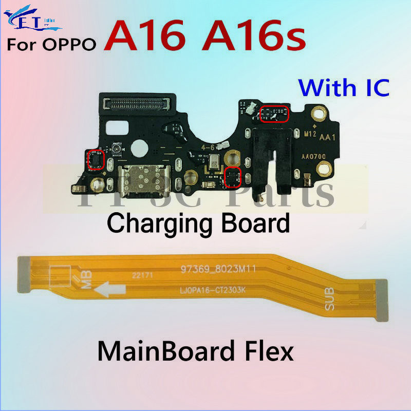 สําหรับ OPPO A16 A16s พอร์ตชาร์จ USB Charger Dock Board ไมโครโฟน Flex ...