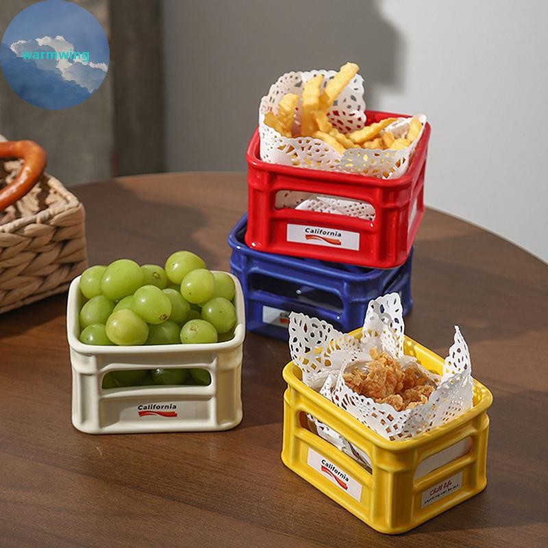 Warmwing 2025 ใหม่ Creative เซรามิคชามขนมห้องนั่งเล่นบ้านชามผลไม้ Cafe ถาดขนม Popcorn French ...