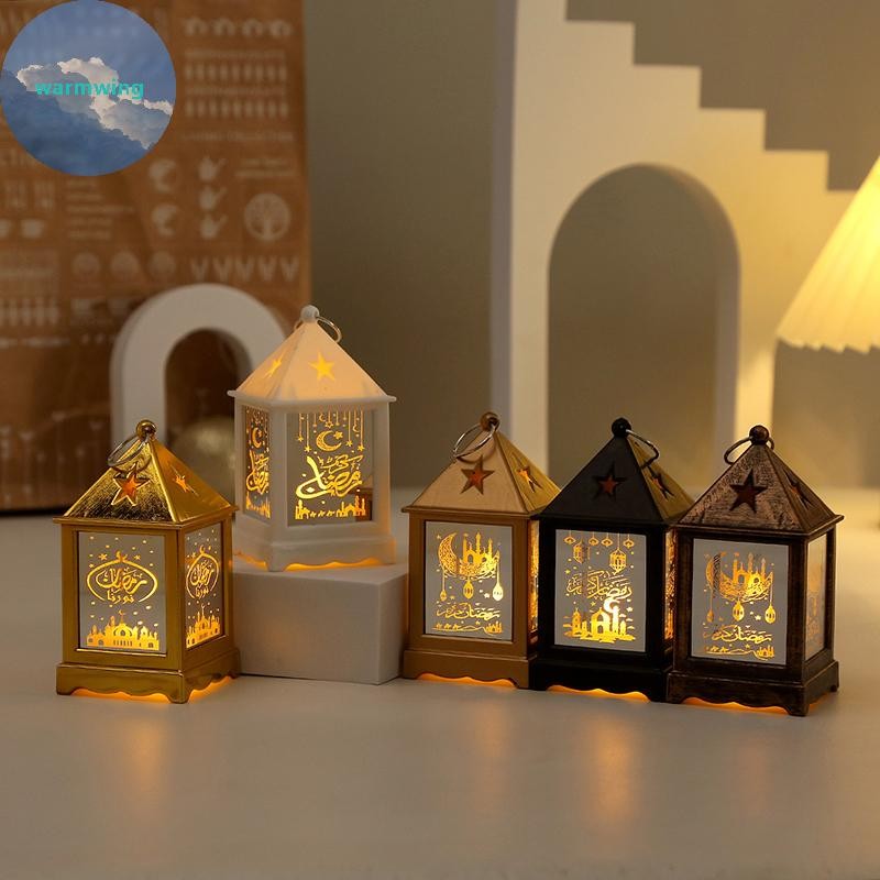 Warmwing Ramadan โคมไฟ 2025 Eid Mubarak Night Light อีสเตอร์มุสลิมเครื่องประดับแขวนโคมไฟ ...