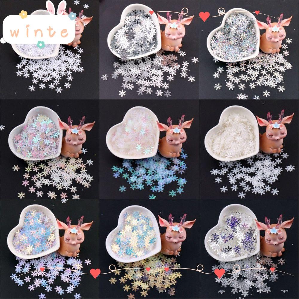 INTE 1080 ชิ้นเกล็ดหิมะเลื่อม 7 มิลลิเมตรงานฝีมือ DIY เสื้อผ้า Glitter ...