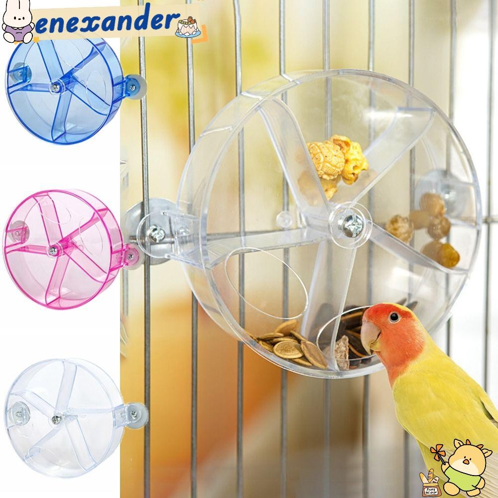 ENEXANDER Birds Foraging Wheels, Acrylic 5 ช่อง, Parrot Food Box ...