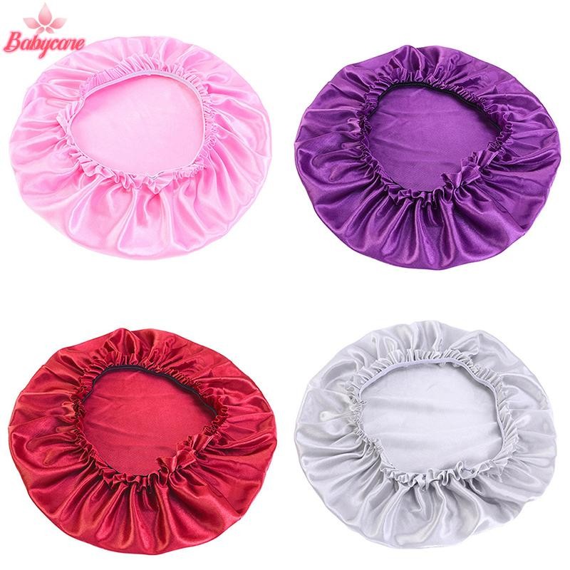BYCE>ซาติน Solid Sleeping Hat Bonnet Night Sleep Cap Hair Care Bonnet ...