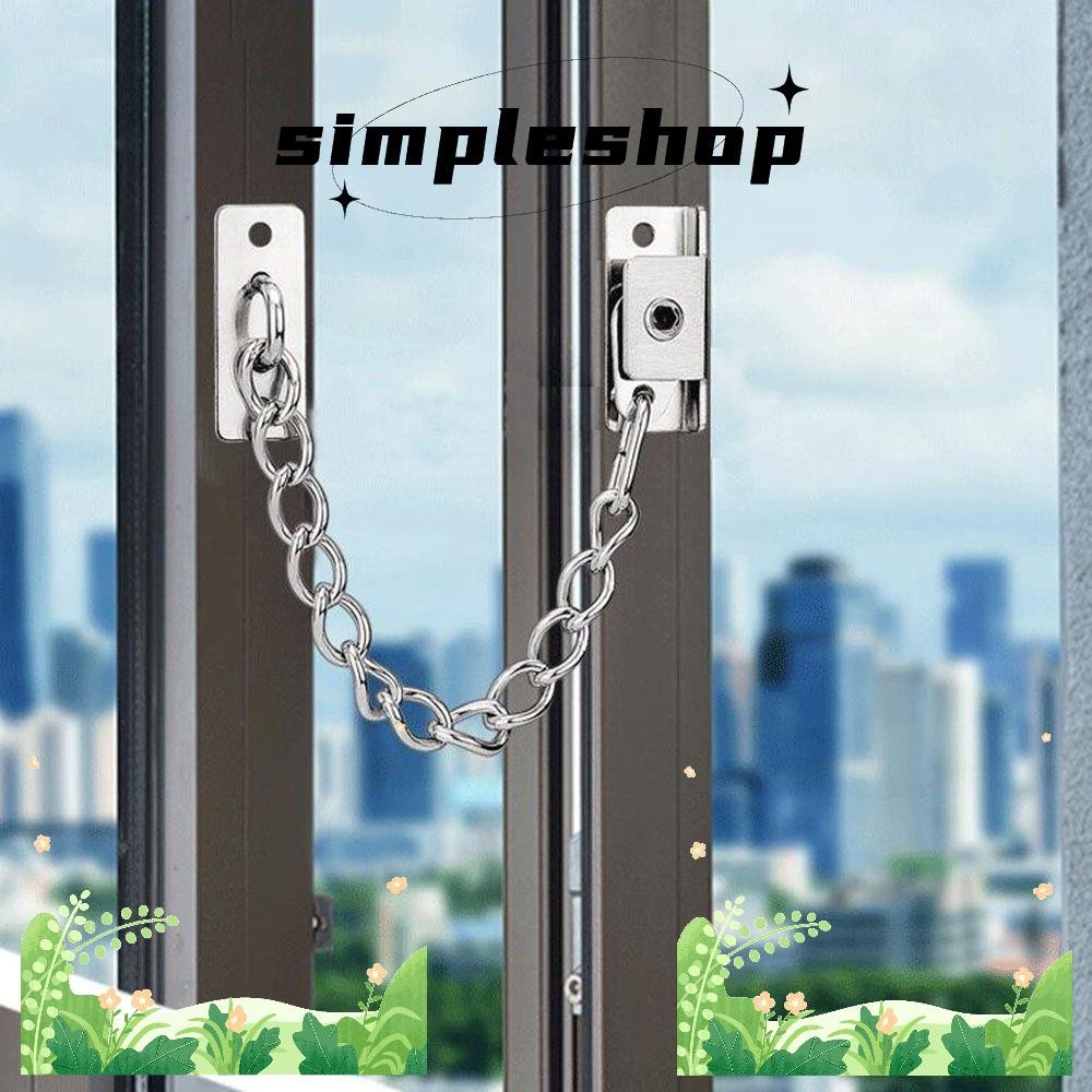 Simple Guard Lock ฮาร์ดแวร์ประตูบานเลื่อนล็อคหน้าต่างล็อคกันขโมย Hasp ...