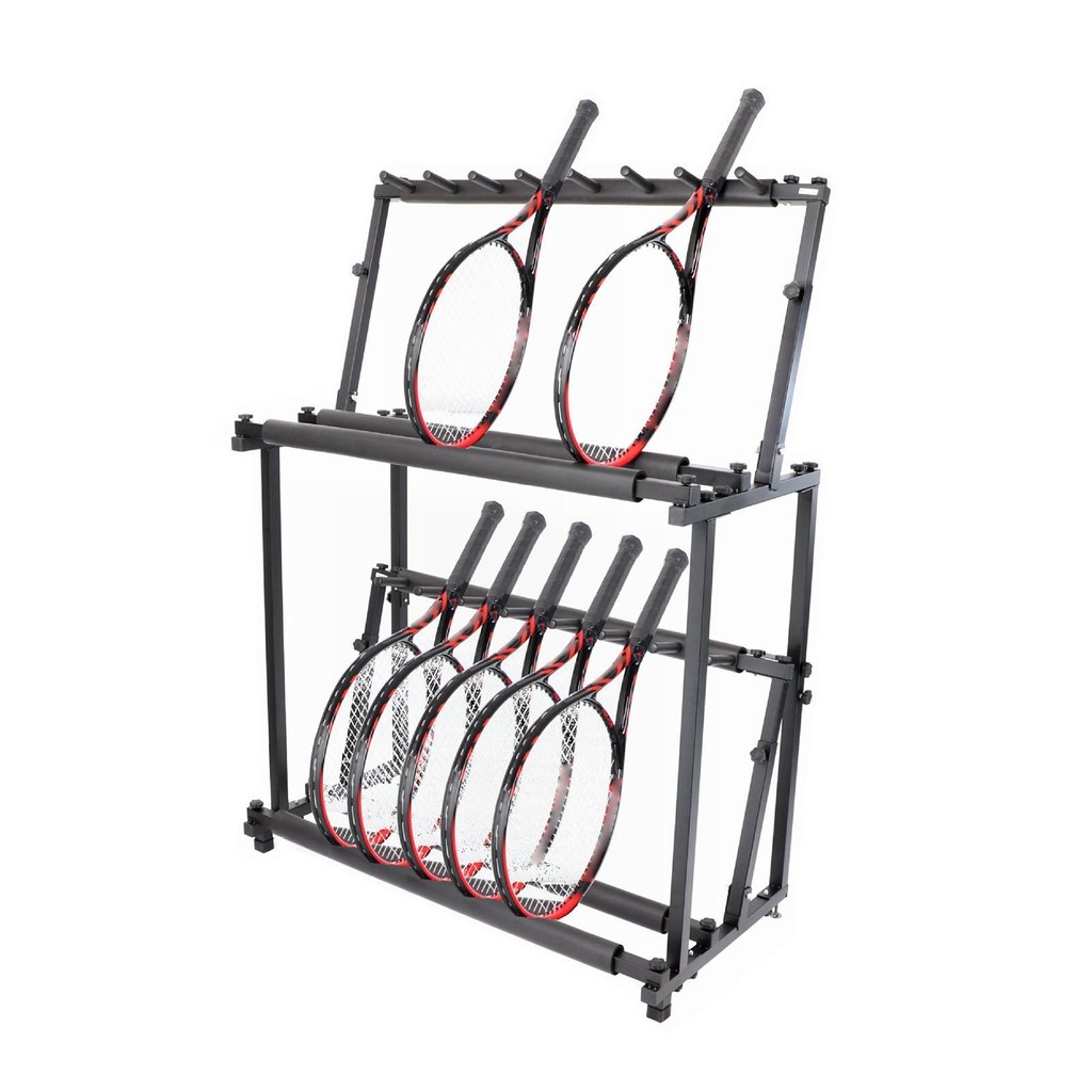 [unjitsh] Tennis Racquet Storage Rack Holder 2 ชั้นมัลติฟังก์ชั่นแบบ ...