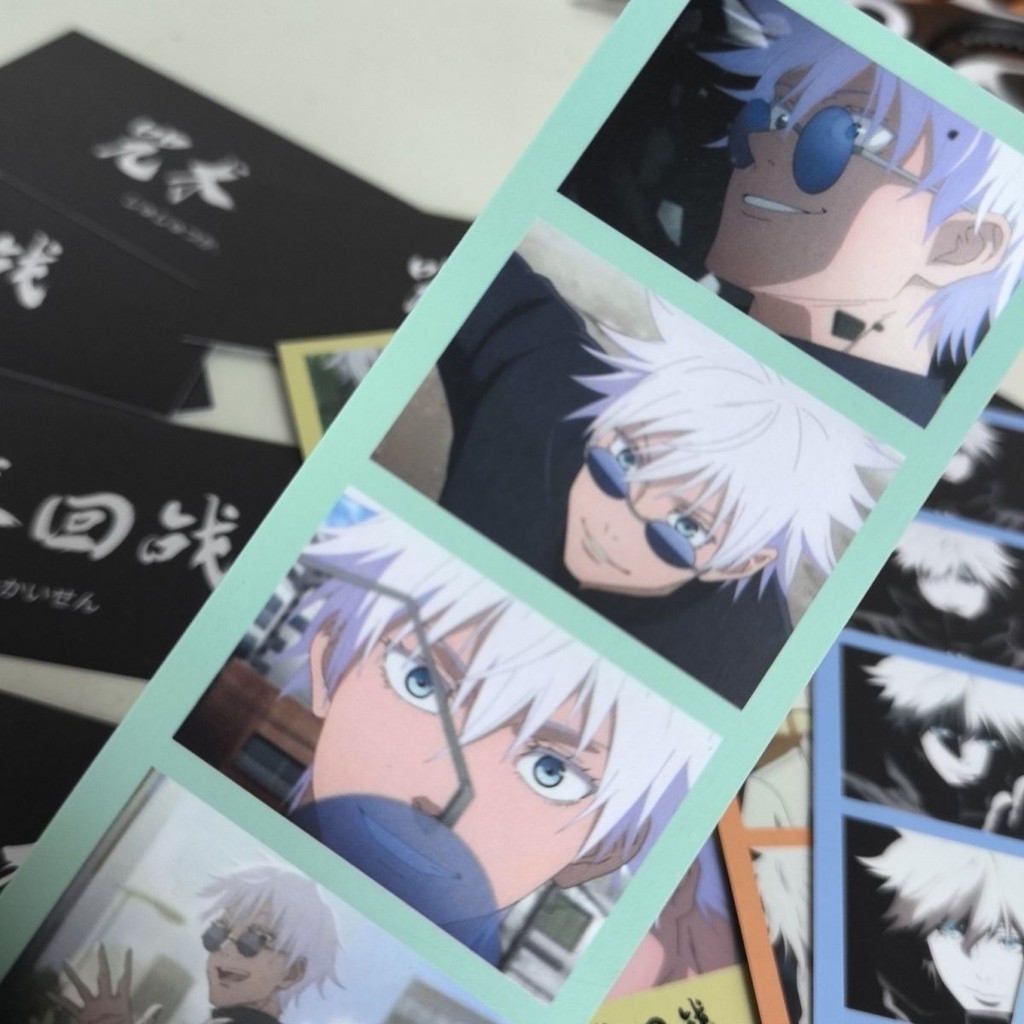 Spell Fighting Gojo Go Homemade Life Four-Grid Polaroid Bookmark ...