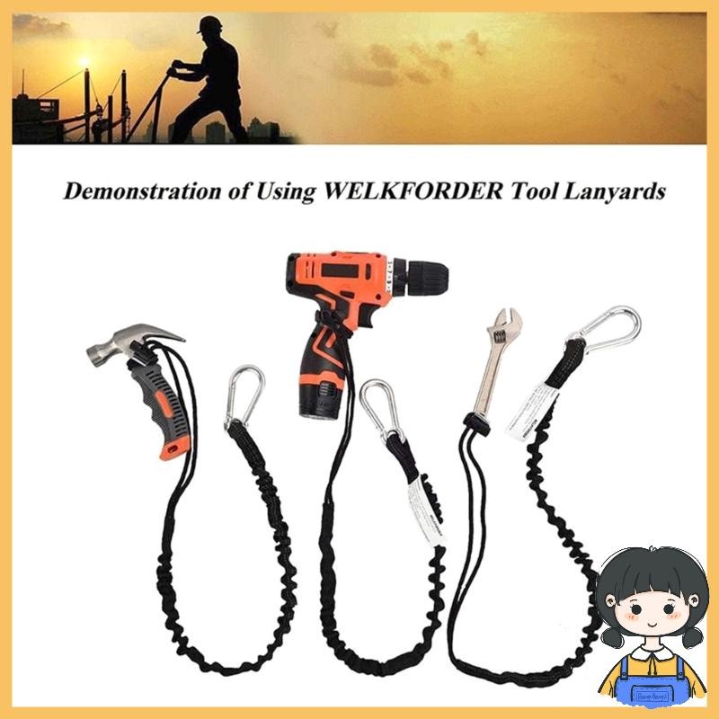Bang Bungee Tether Tool Lanyard พร้อมสกรูล็อค Carabiner เชือกนิรภัย ...