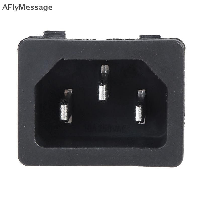 Afl AC Socket 3 Pin 250V Rocker Switch 10A Inlet Plug Connector Socket ...