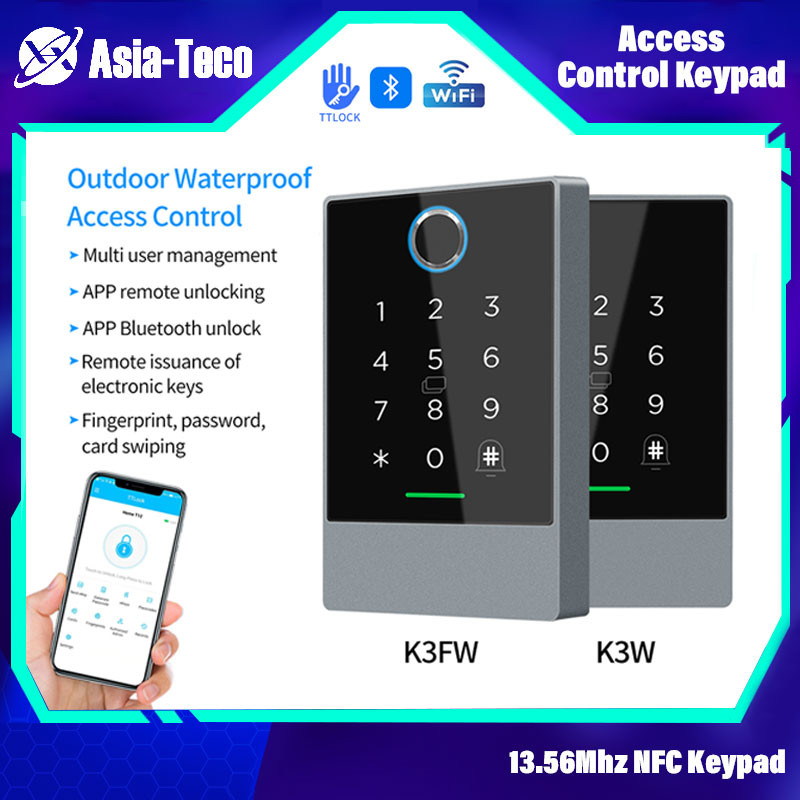 TTLOCK WiFi Digital Keypad ลายนิ้วมือ Access Control RFID IC Card ...