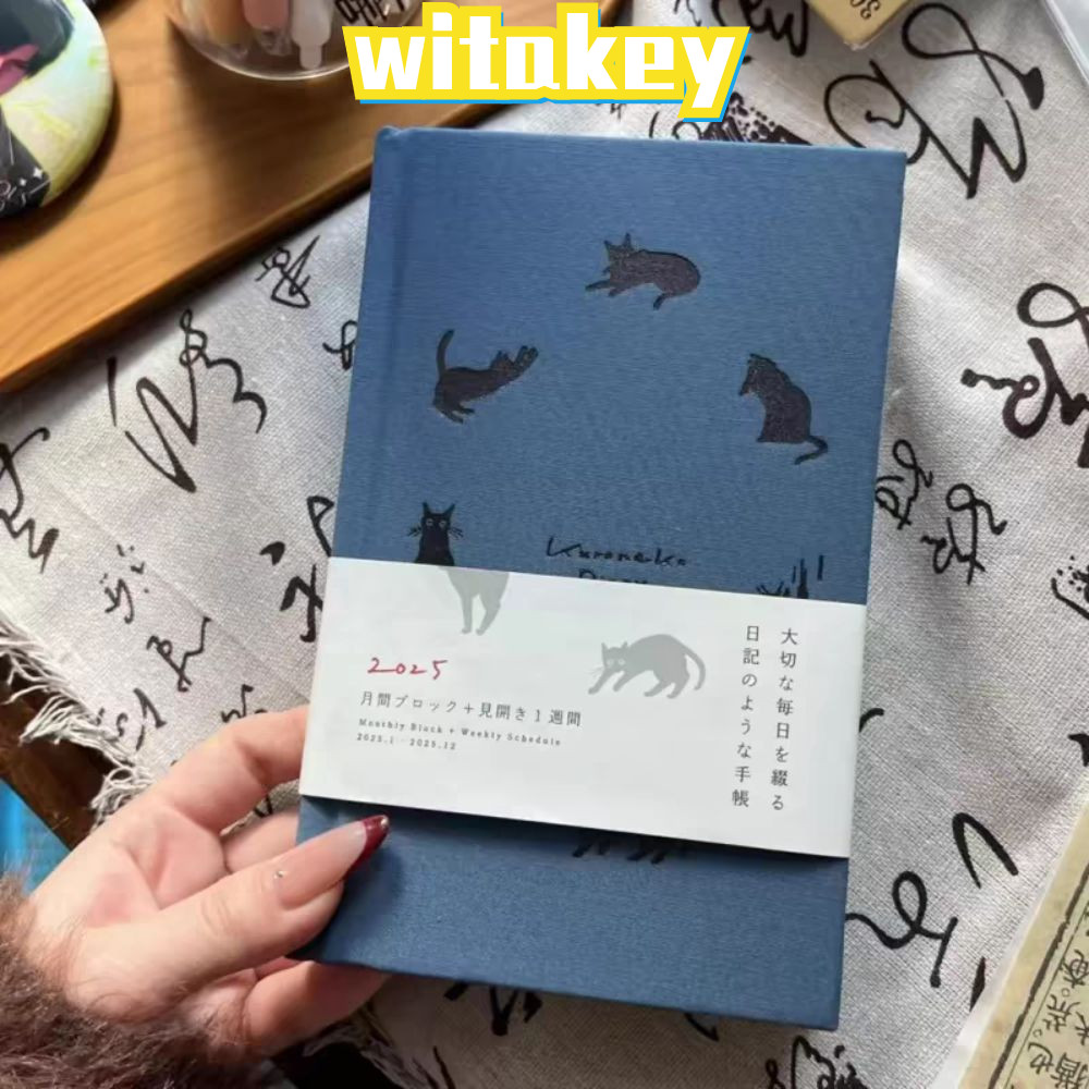 WITAKEY 2025 Todolist Schedule Notebook, Weekly Planner B6 Clock-in Planer Notepad, ไดอารี่แมว ...