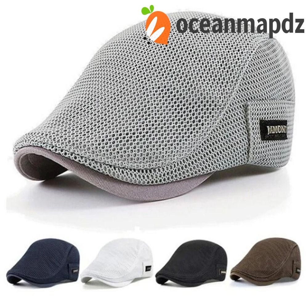 OCEANMAPDZ ผู้ชาย Beret หมวก,สีทึบสไตล์อังกฤษตาข่ายหมวกแบน, Retro Newsboy สไตล์เกาหลี Cabbie ส่ง ...