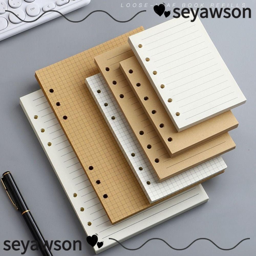 SEYAWSON 80Sheets Notebook Refill Paper, Kraft Paper A5/A6/A7 Loose ...