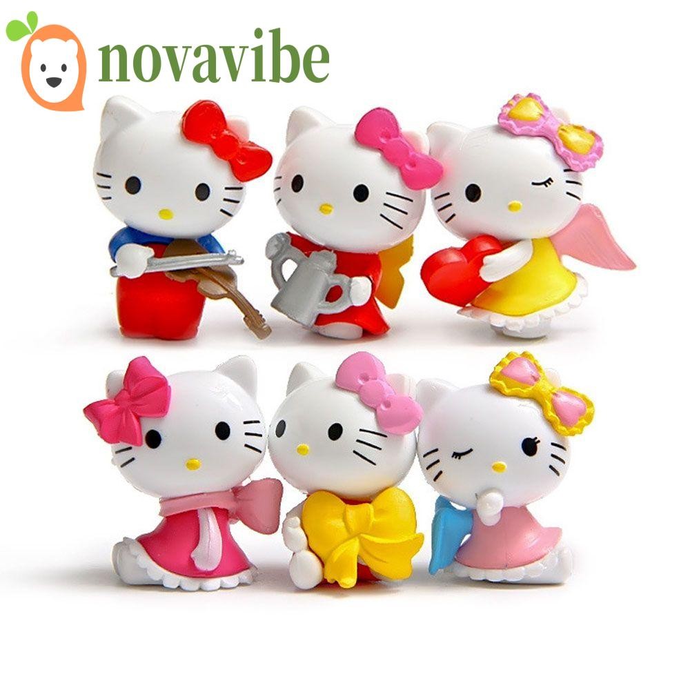 NOVAVIBE Hello Kitty Cat Action Figures อะนิเมะ PVC ตุ๊กตาของเล่น ...