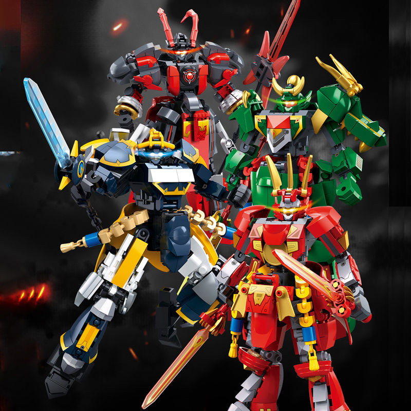 ของเล่นบล็อกตัวต่อ สามก๊ก Guan Yu Lu Bu Mecha ของเล่นเพื่อการศึกษา ...