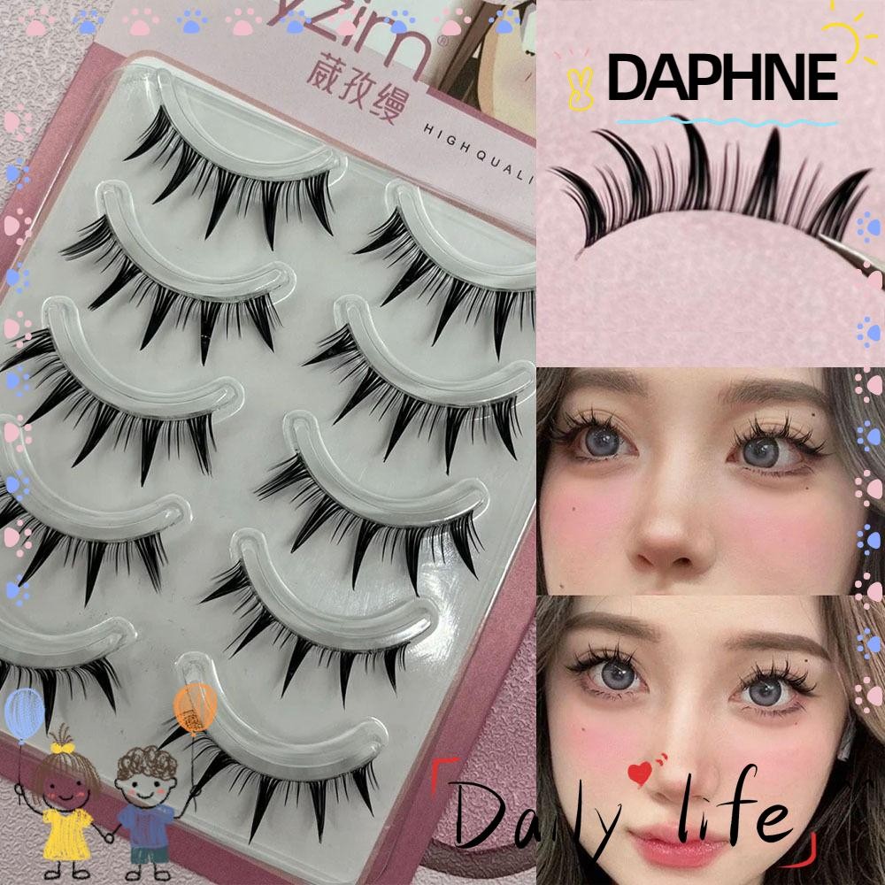 DAPHNE ขนตาปลอม,หนาคอสเพลย์ญี่ปุ่นมังงะอะนิเมะ Lashes, 5 คู่แพ็ค Faux Mink Dramatic เปียก Spky ...