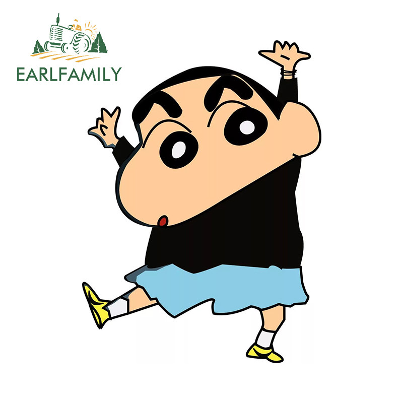 EARLFAMILY 13 ซม.x 9.6 ซม.Crayon Shin-chan สติกเกอร์รถ Trunk ...
