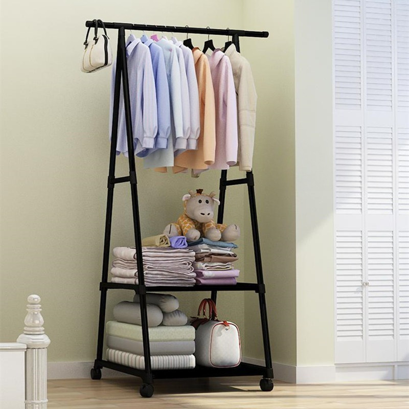 สามเหลี่ยมเสื้อ Rac Simple ไม้แขวนเสื้อราวตากผ้าเคลื่อนย้ายได้ Multi ...