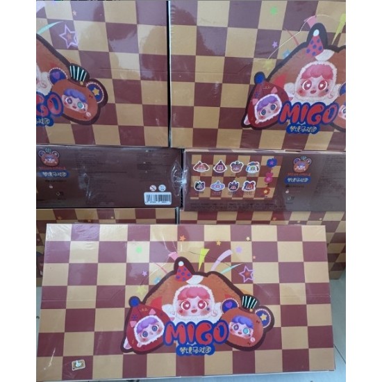 ทั้งกล่อง 8PCS migo V3ของแท้ migo Dream Circus Plush Series Mystery Box ...