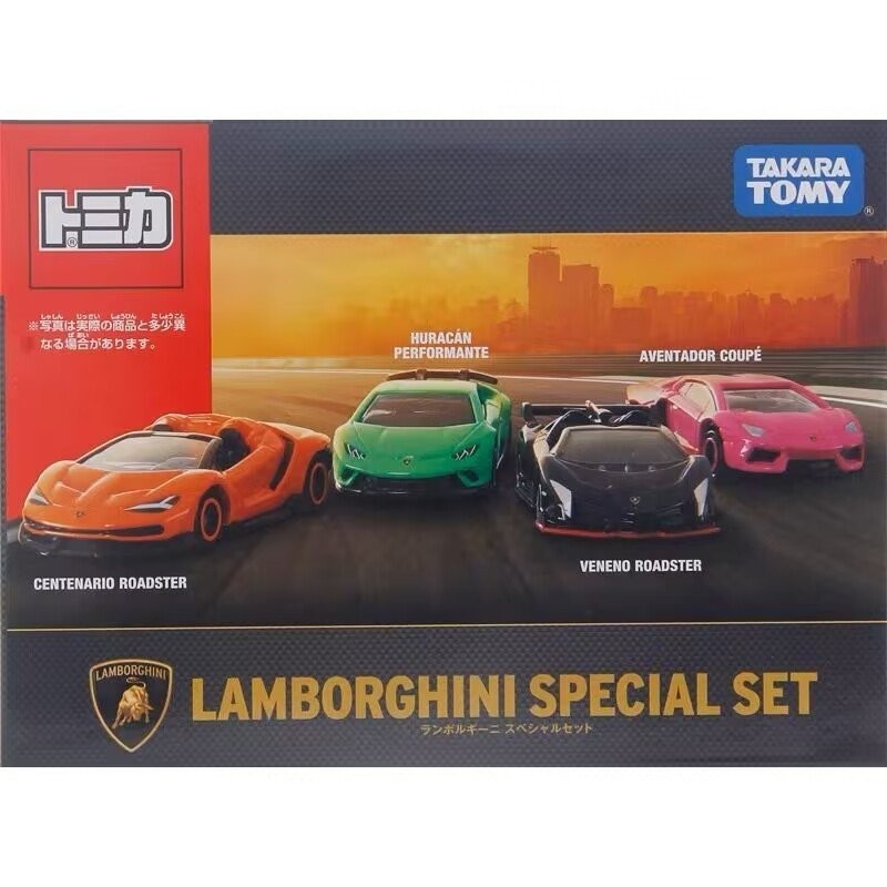 โมเดลรถ TOMICA TARARA ของเล่นสำหรับเด็กผู้ชาย รถสปอร์ต Lamborghini ชุด ...