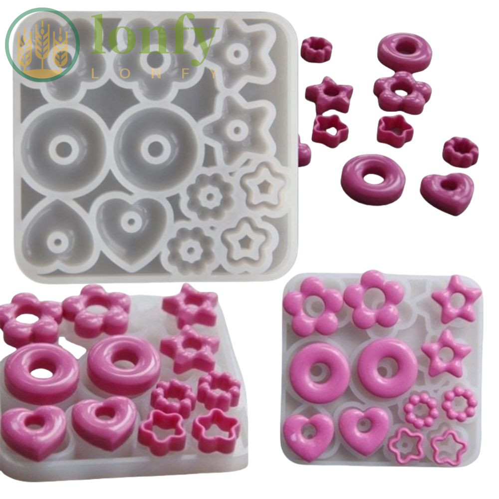 LONFY ดอกไม้จี้ Moulds, Multifuntional Star เครื่องประดับต่างหูแม่พิมพ์, ส่วนบุคคลรูปหัวใจเรซิ่น ...