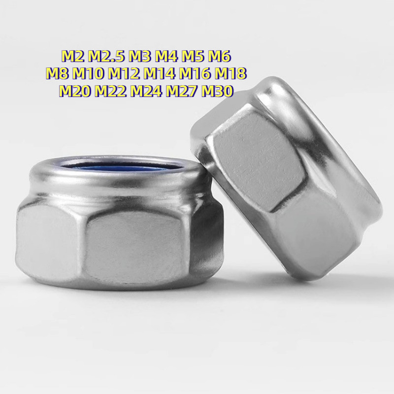 [FGH-X1] หัวน็อต ตัวเมีย ไนลอน สแตนเลส 316/304 เกลียวมิล หยาบ&วิจิตร /ด้ายซ้าย M2-M30 Hexagon ...