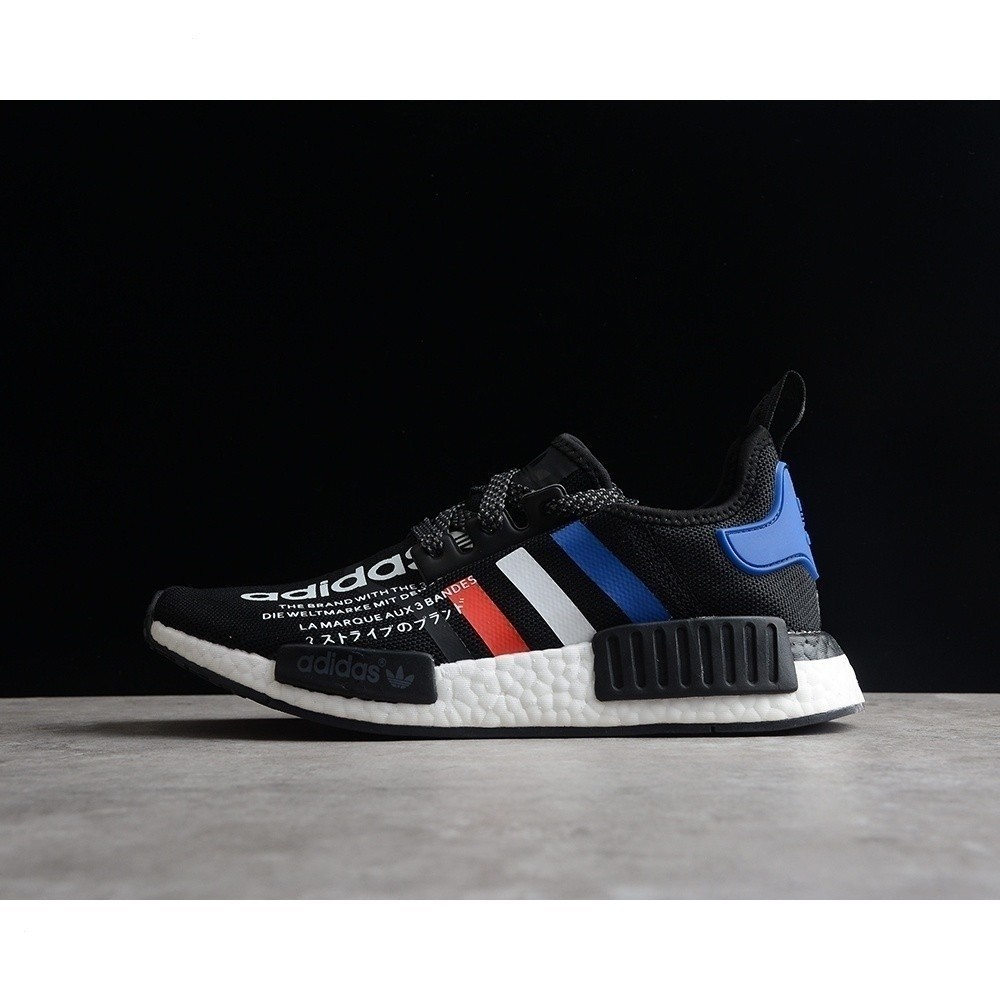 ส่วนลดใหญ่ ADI NMD R1ผู้หญิงและผู้ชายรองเท้าวิ่งกีฬาลำลองสีดำ aopn ...
