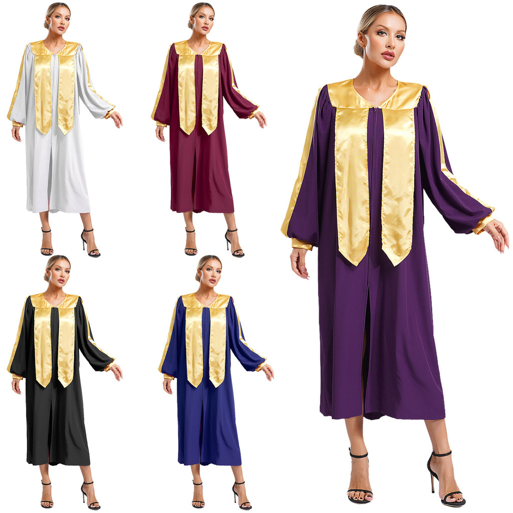 Kvysinly Unisex สตรี Mens Choir Robe ฮาโลวีนคอสเพลย์ Theme Party ...