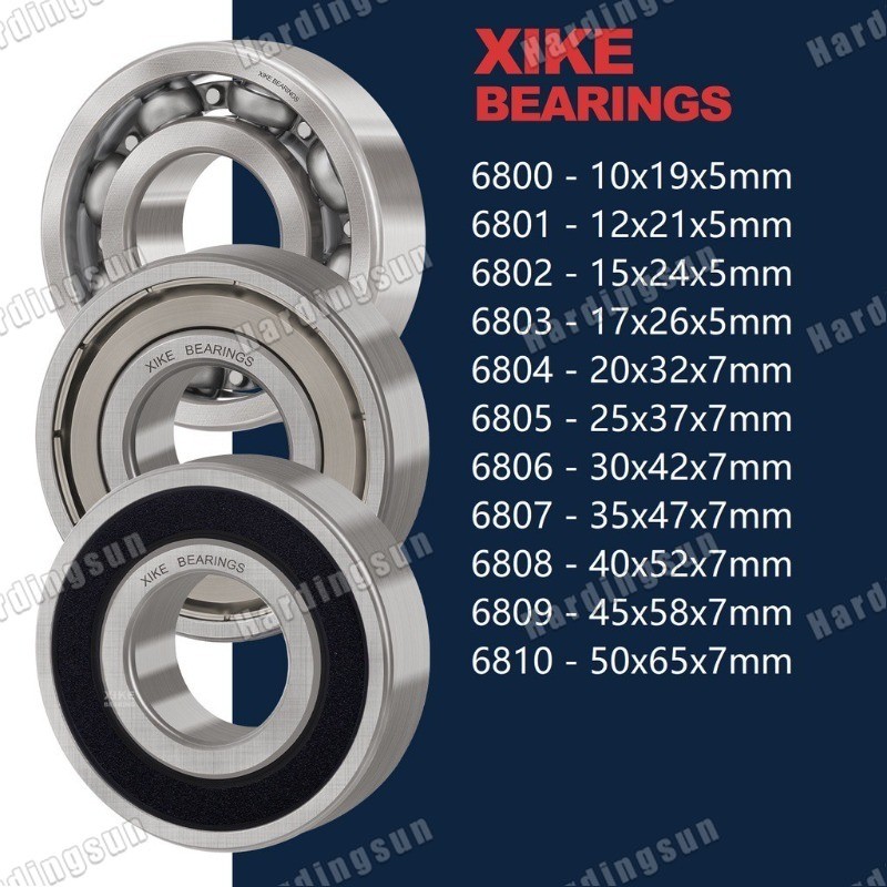 Xike 6800 6801 6802 6803 6804 6805 6806 6807 6808 6809 6810 2RS/ZZ/เปิดตลับลูกปืนร่องลึก ...