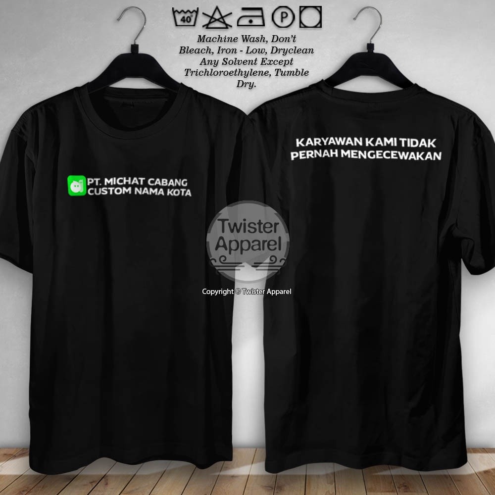PT Michat City สาขาเสื้อยืด Custom Distro เสื้อผ้าผู้ชายผู้หญิงขนาด S ...