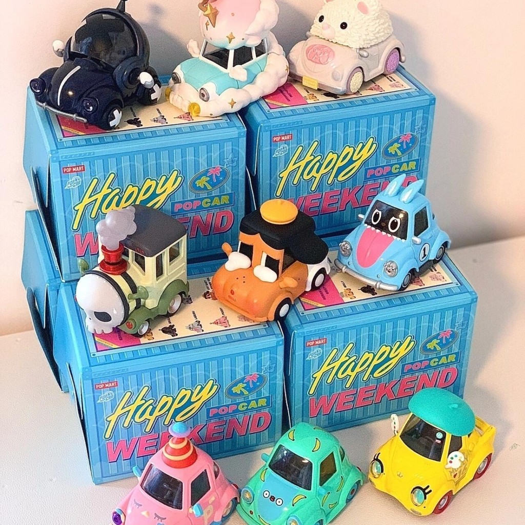 ของแท้พร้อมสต็อก POPMART POPCAR Happy Weekend Series Unboxing ยืนยัน ...