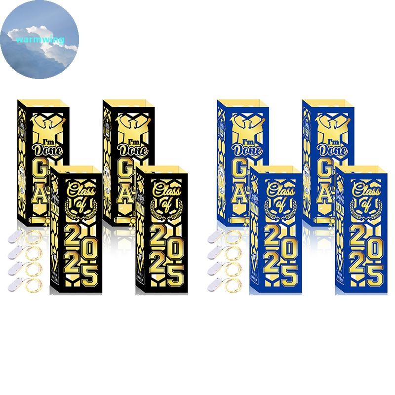 Warmwing 2025 ของตกแต่งงานปาร์ตี้รับปริญญา - กล่องกระดาษ LED พร้อมดีไซน์คัตเอาท์, อุปกรณ์ปาร์ตี้ ...