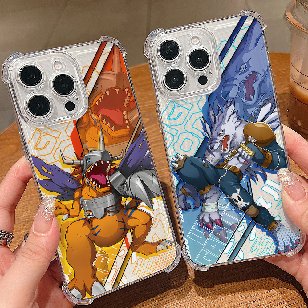 อะนิเมะ Digimon Adventure Casing สําหรับ iPhone 16 15 14 Plus 13 12 11 ...
