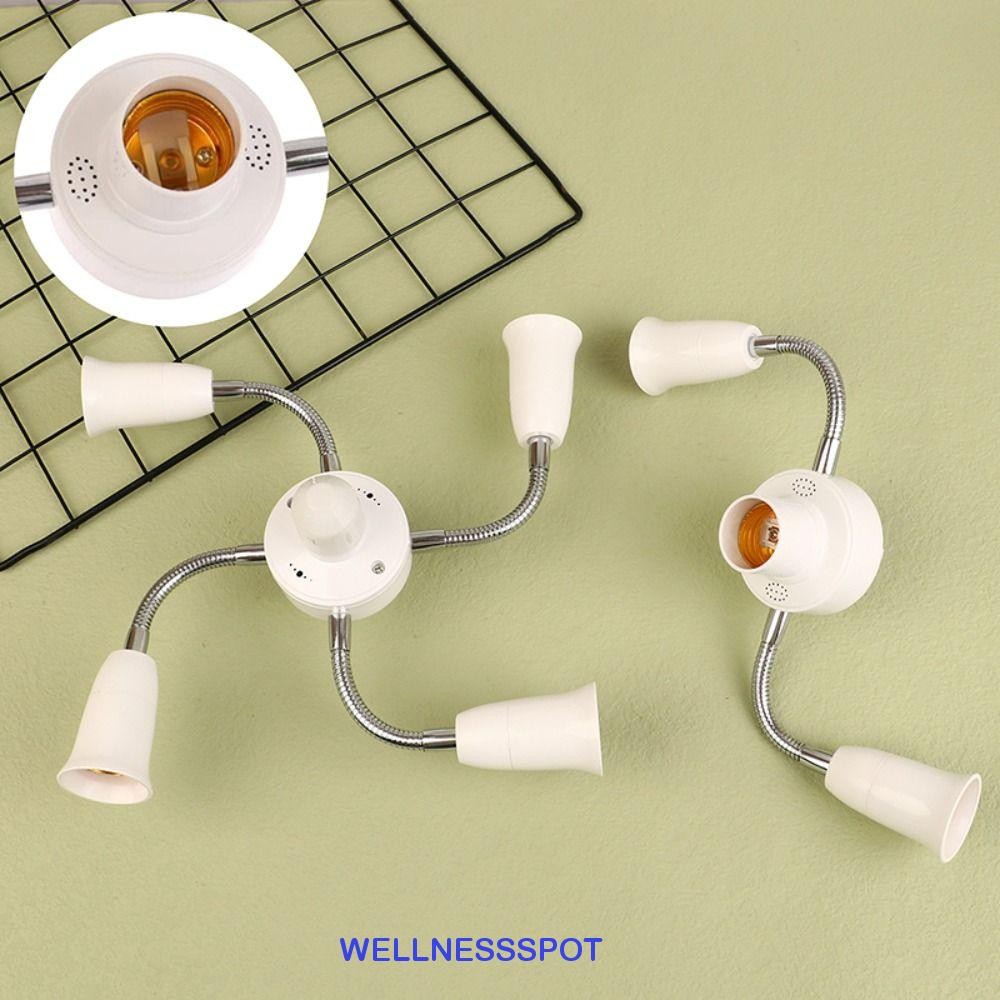 Wellnessspot E27 Light Socket Splitter, หลอดไฟอะแดปเตอร์พร้อมสายต่อ E27 ผู้ถือโคมไฟ Converter ...