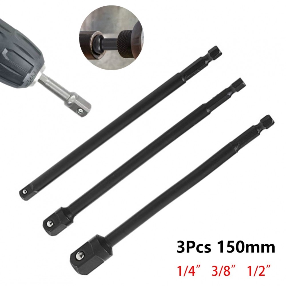 【BIG DISCOUNT】Socket Adapter Chrome Vanadium Steel Drill Bit Hex Driver ...