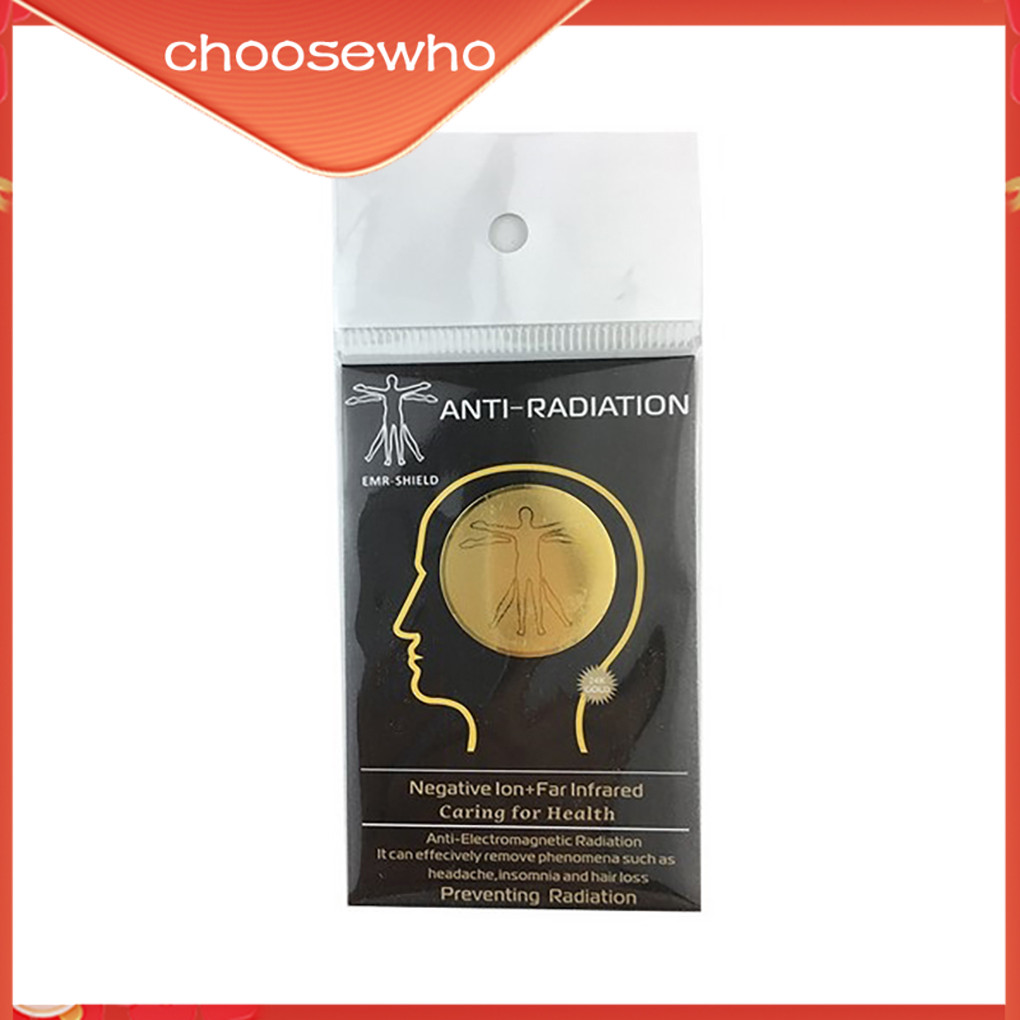 Choo24K Golden Anti-รังสี Protector รอบ EMF Protector Blocker เซลล์ EMR ...