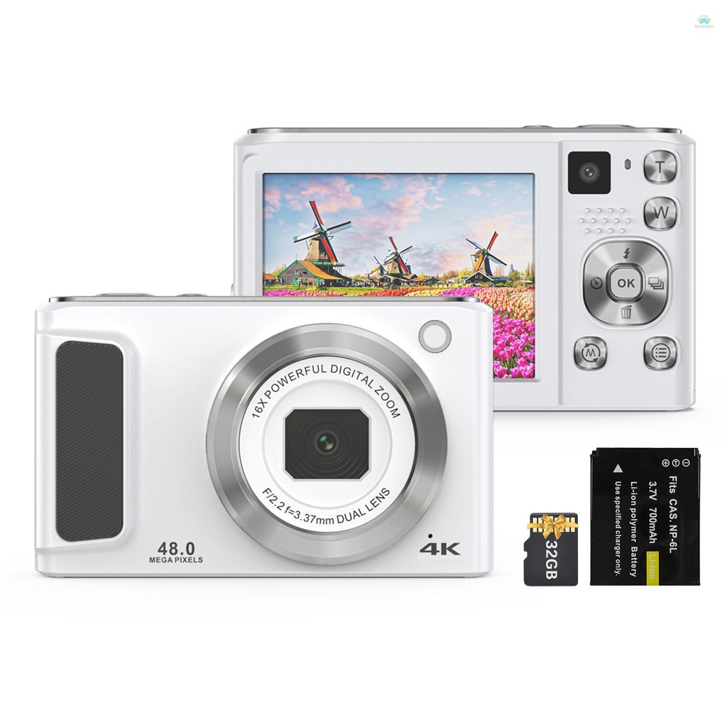 Yb2 กล้องวิดีโอ 4K กล้องดิจิตอลกล้องวิดีโอดิจิตอล 48MP เลนส์คู่ 2.8 ...