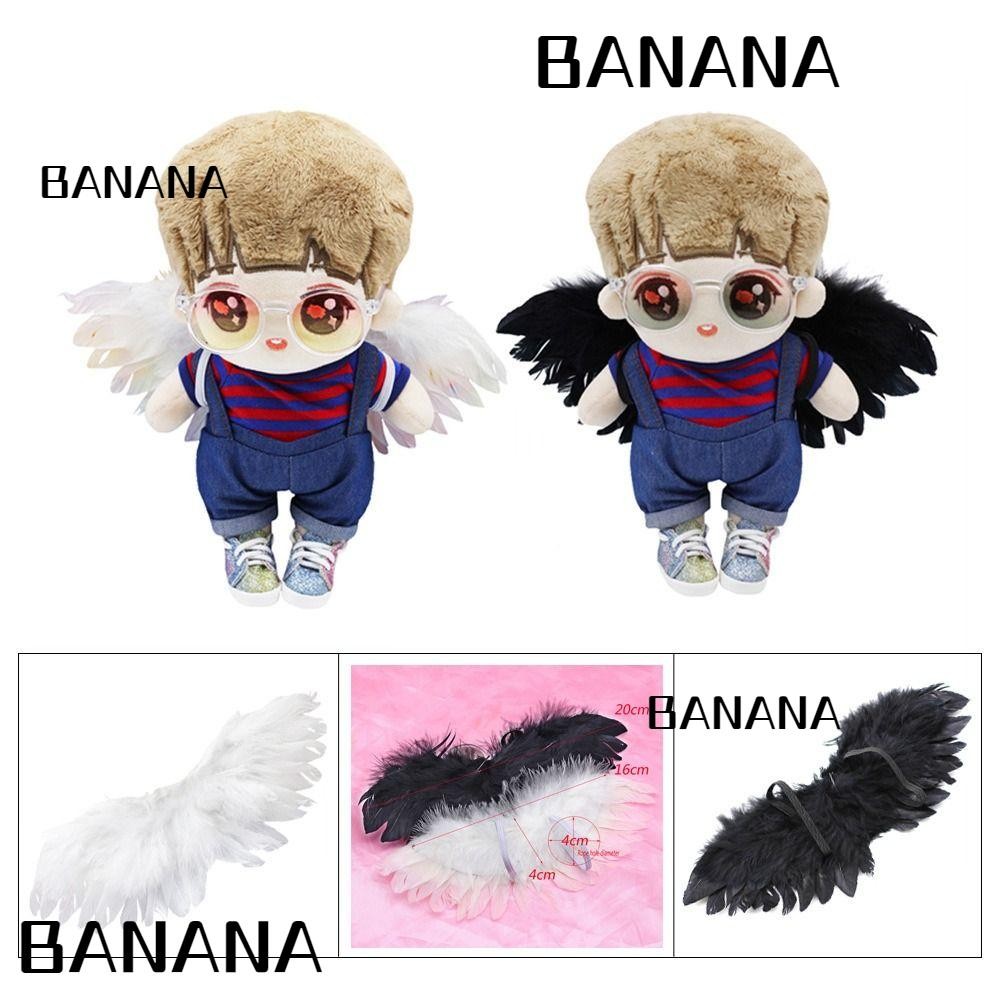 Banana1 Plush Labubu Doll Wing, Mini White Black Labubu Angel Wing, DIY ...