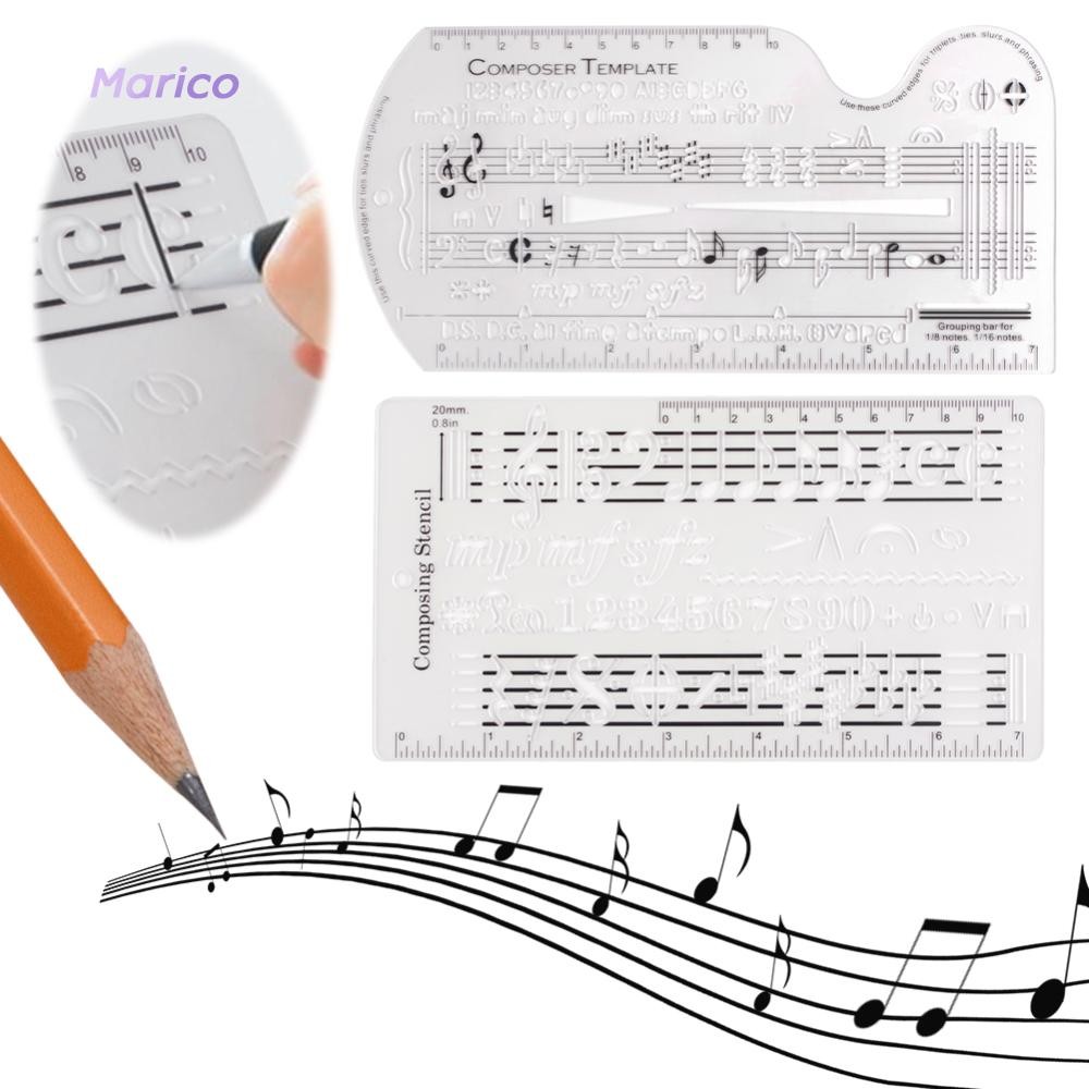 Composing Template ลายฉลุ Composer Number Symbols Notation Manuscript ...