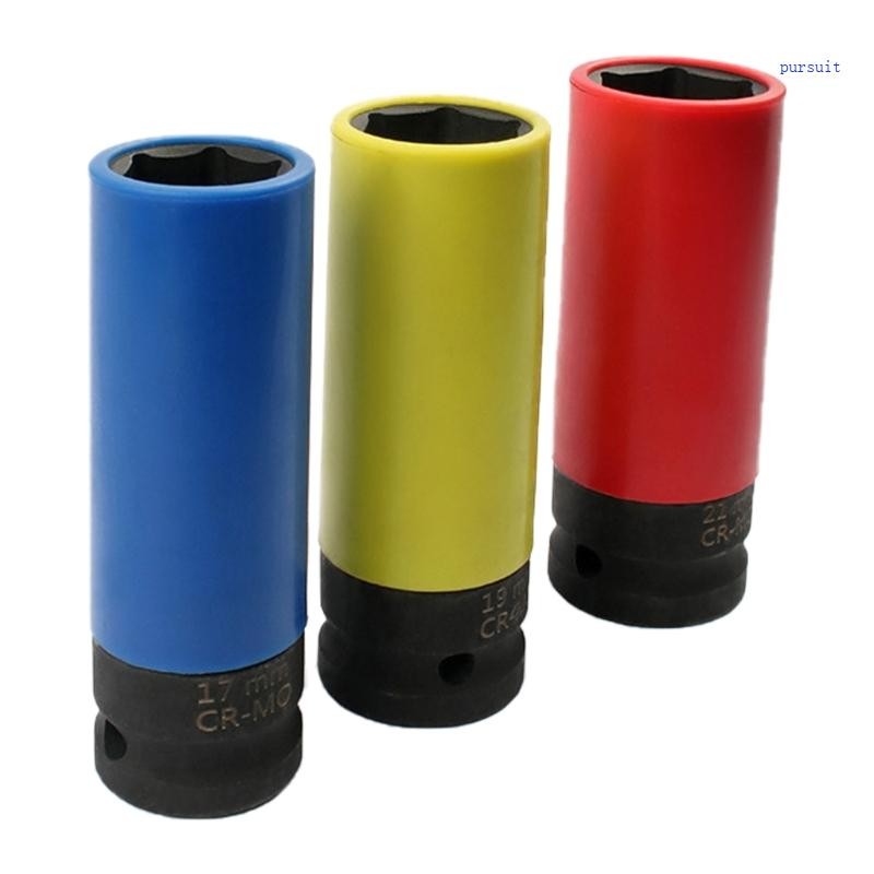 SUIT* 3 ชิ้น 1 2 นิ้วไดรฟ์ล้อ Protectors Impact Socket Thin Wall Deep ...