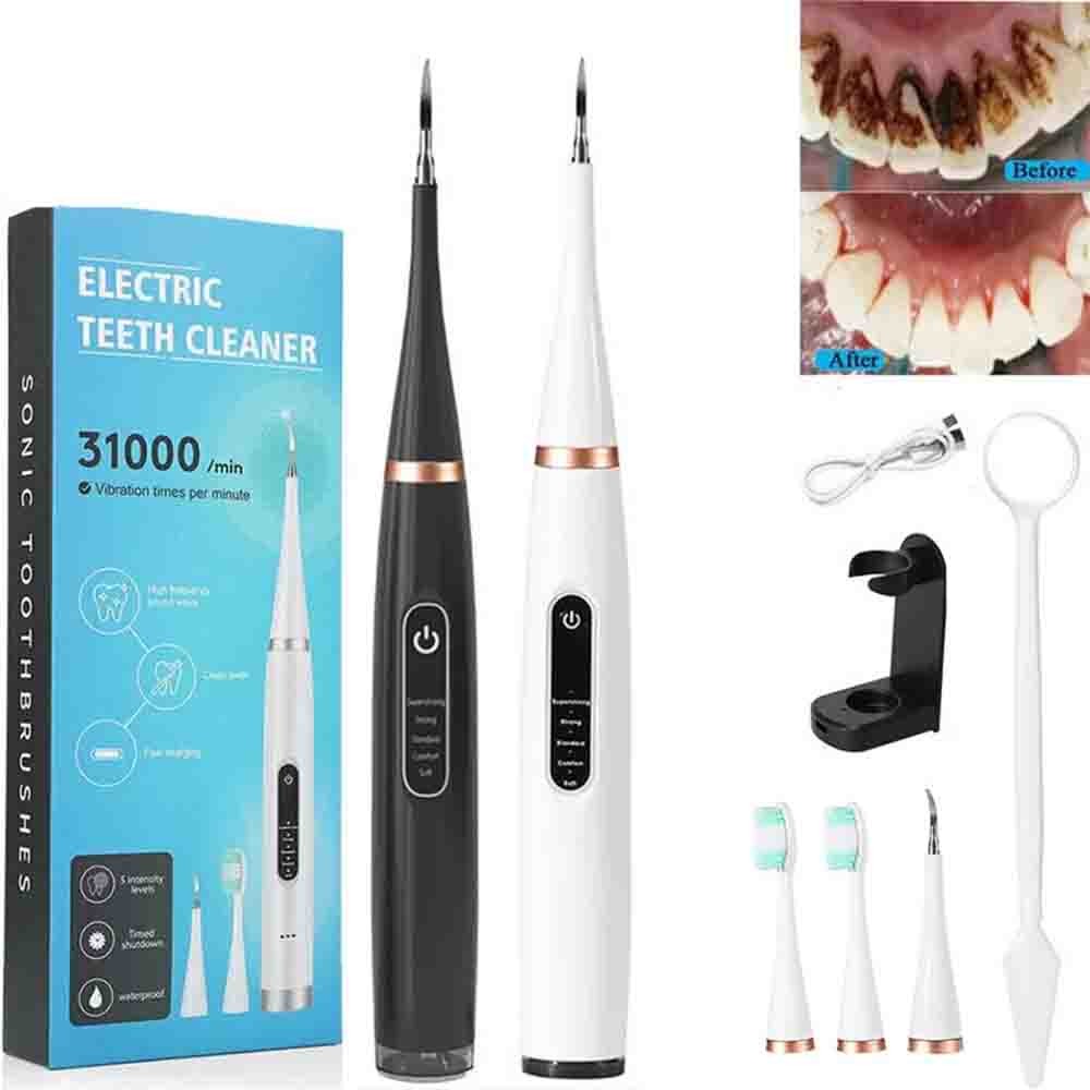 Electric Ultrasonic Tooth Cleaner Oral Teeth Stain Dental Cleaning ...