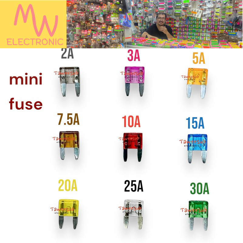 ฟิวส์รถยนต์ (แพ็ค 10ตัว )มี 2A,3A,5A,7.5A,10A,15A,20A,25A,30A | Shopee Thailand