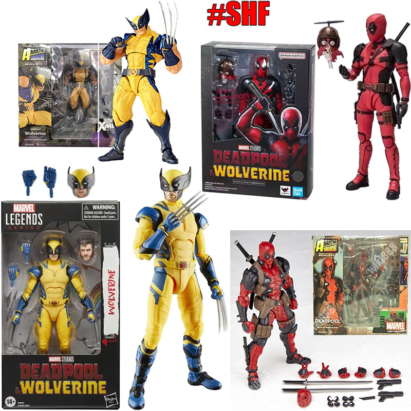 Action Figure Wolverine vs Deadpool Marvel Legends SHF Deadpool Action ...
