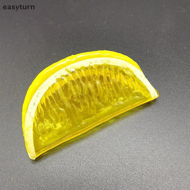 Easyturn 3pcsSimulation Lemon Block Props ผลไม้ปลอมชิ้นพลาสติก ...
