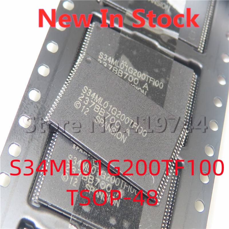 5 ชิ้น/ล็อต 100% คุณภาพ S34ML01G200TF100 S34ML01G200TFI00 128MB TSOP-48 หน่วยความจํา SMD ชิป IC ...
