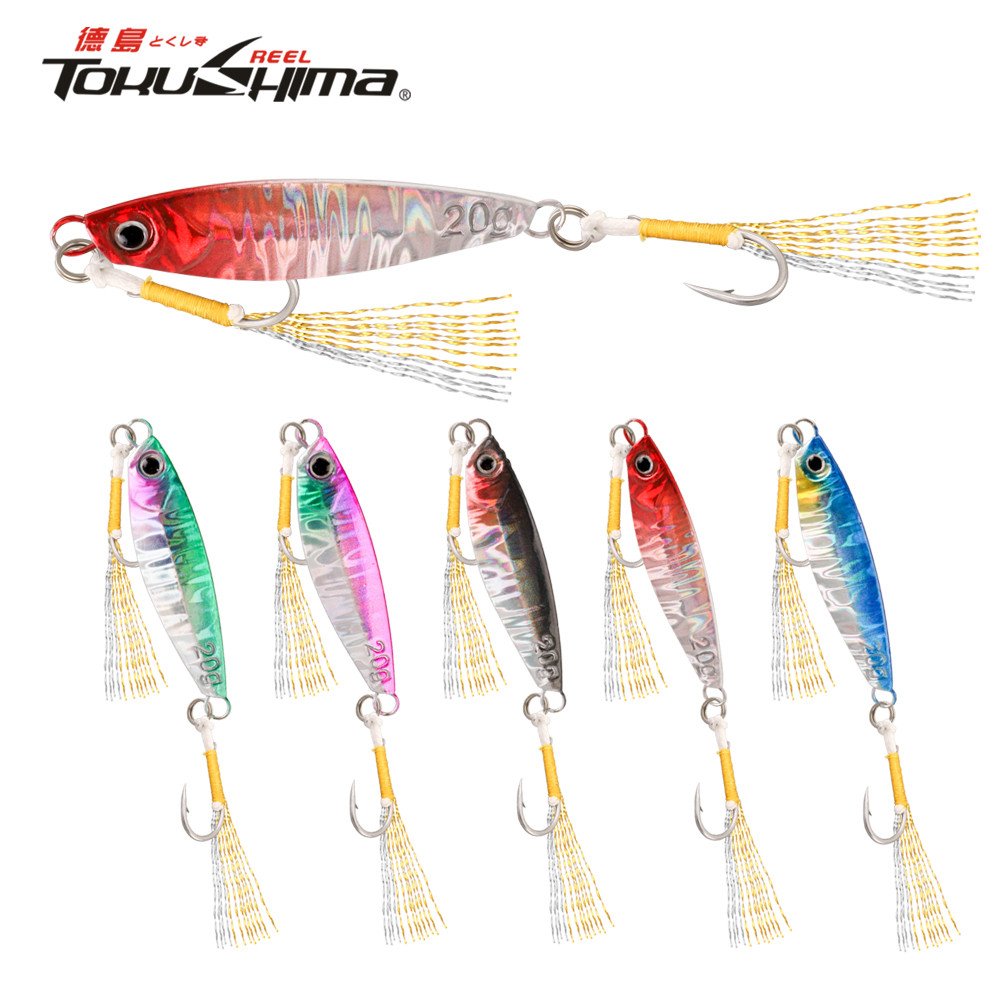 โลหะ Jig Fishing Lure Fast Sinking 7g 10g 15g 20g 25g 30g น้ําเค็ม Casting Lure พร้อม Sharp ...