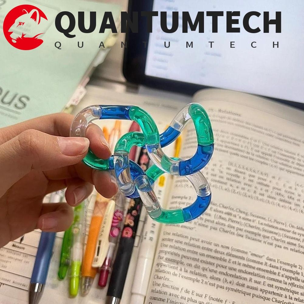 QUANTUMTECH Twisted เชือก Fidget, Rainbow วงกลมโปร่งใส Twisted แหวน, Creative การศึกษาไขลานปลาย ...